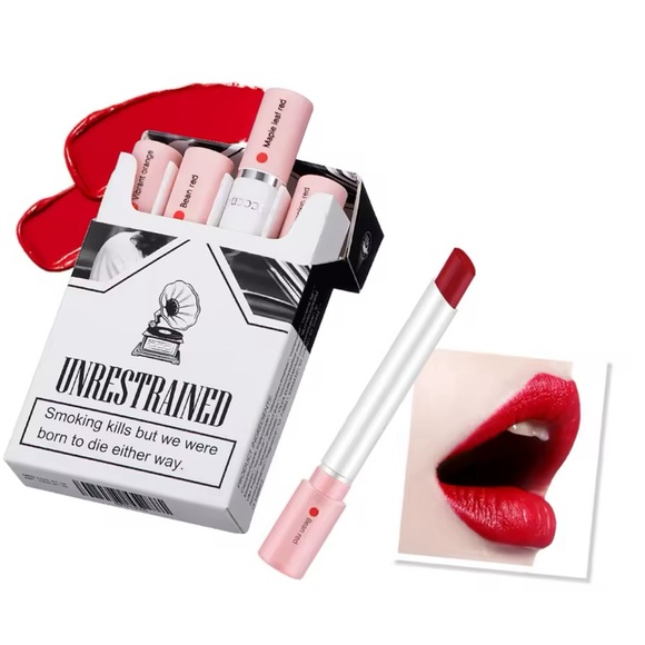 Makeup | 4 Pcs Cigarette Lipstick Set Nip Long Lasting Lip Glaze Matte ...